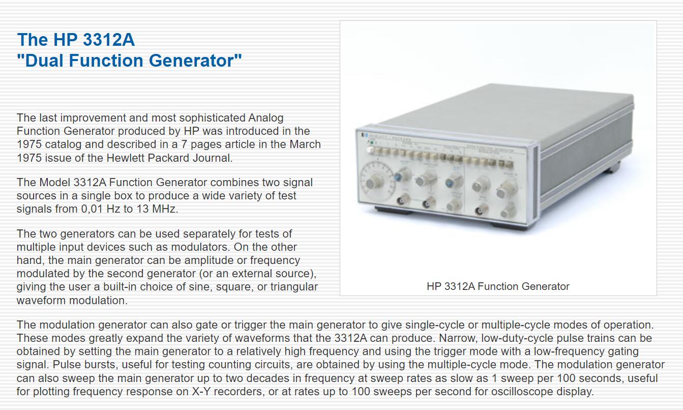 仪表博物馆[04]—HP 3312A模拟信号发生器 - Emoe-Studio